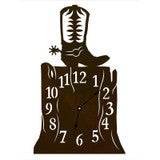 Cowboy Boot Table Clock | Lone Star Western Decor