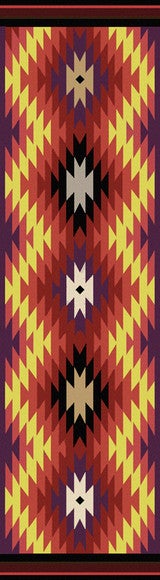 Southwest Rugs: 2 x 8 Star Burst Bright Rug | Lone Star Western Decor