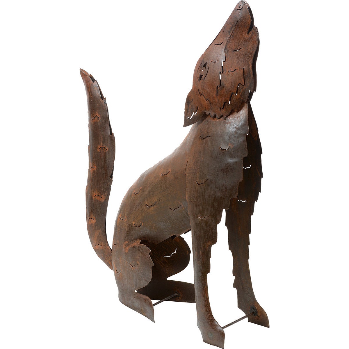 Howling Coyote Metal Sculpture - Large | Lone Star Western Decor