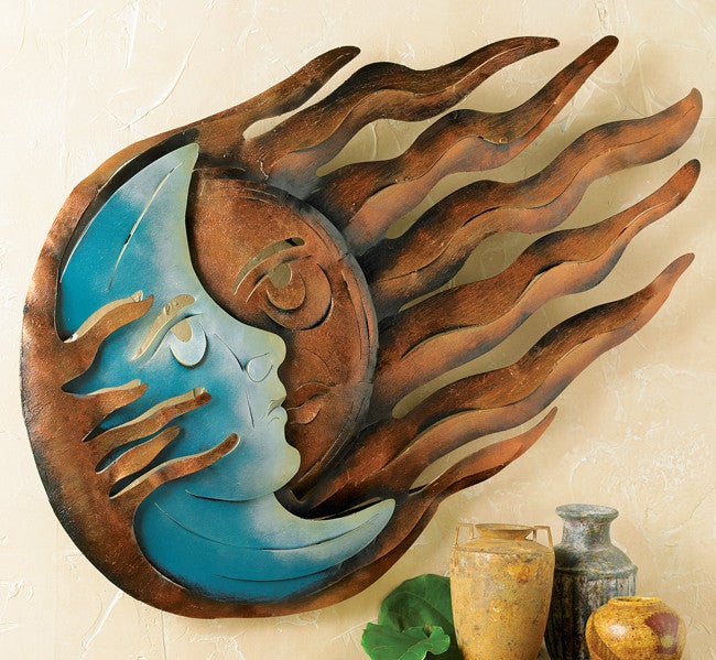 Rustic Metal Wall Art: Eclipse with Rays Metal Wall Art | Lone Star ...