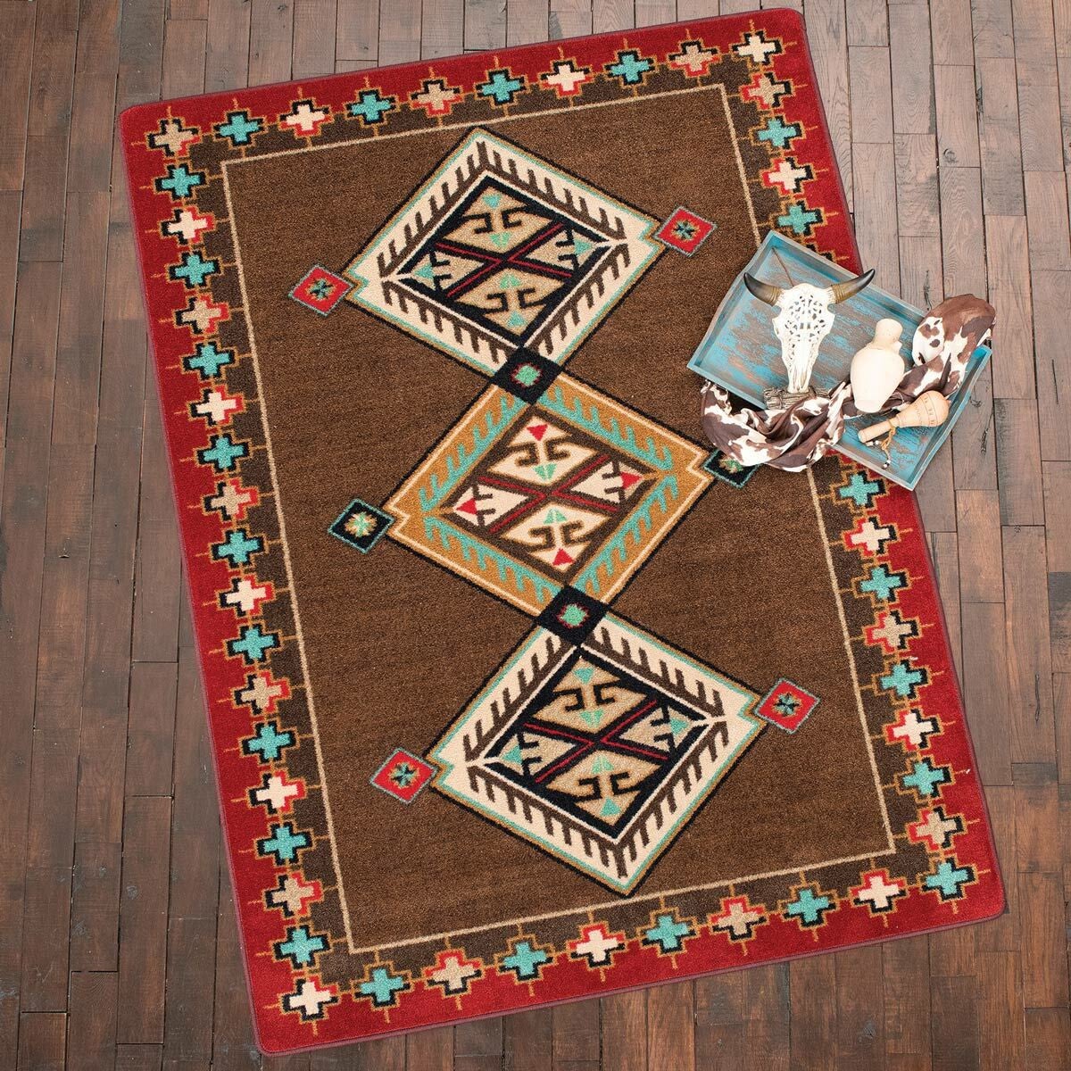 Southwestern Rugs | Desert Diamonds Chocolate Rug Collection | Lone ...