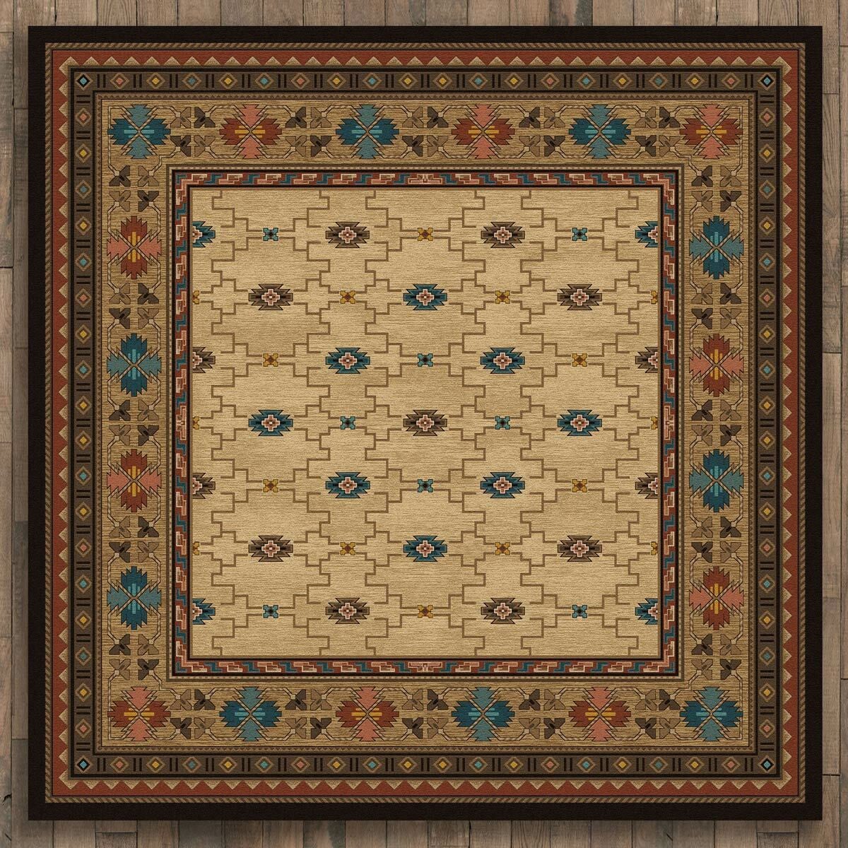Rustic Elegance Rug - 8 Ft. Square | Lone Star Western Decor