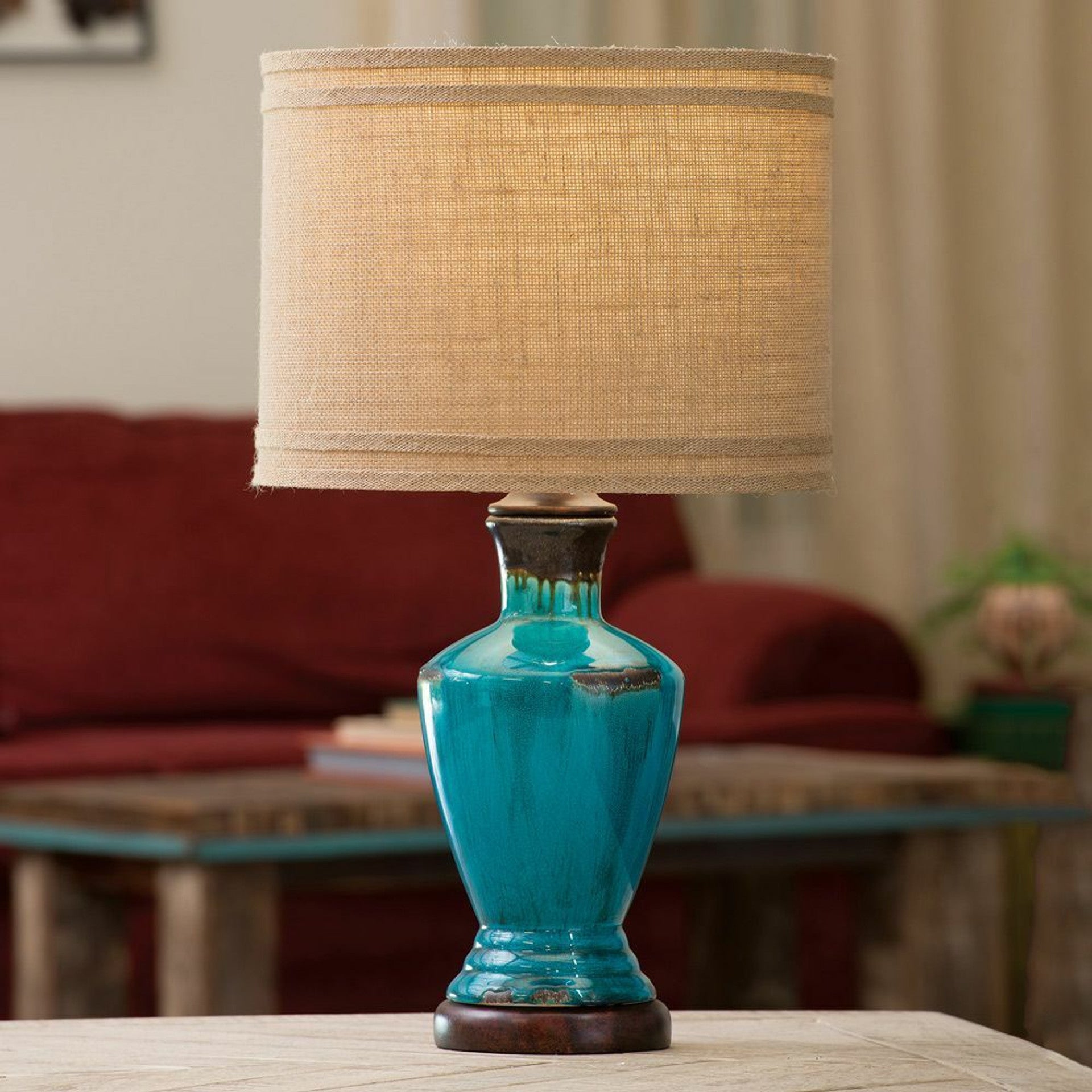 Turquoise River Table Lamp | Lone Star Western Decor