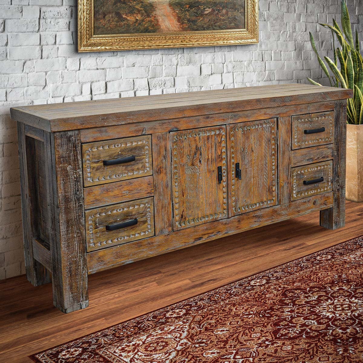Colorado Carved Buffet | Lone Star Western Decor