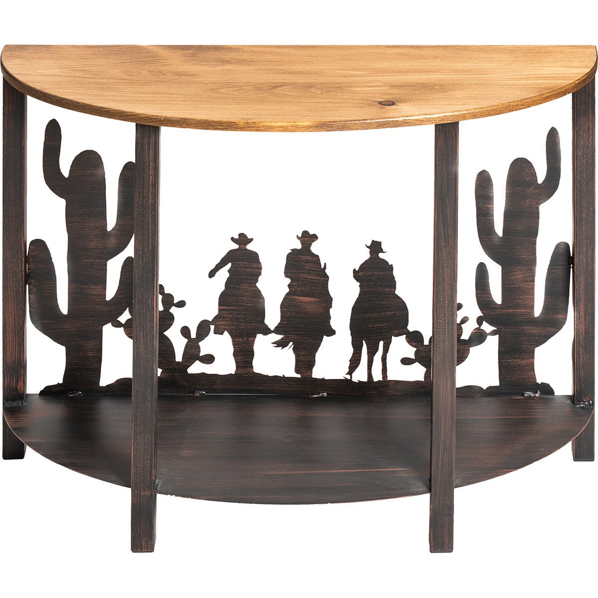 Cowboy Riders Metal Sofa Table | Lone Star Western Decor