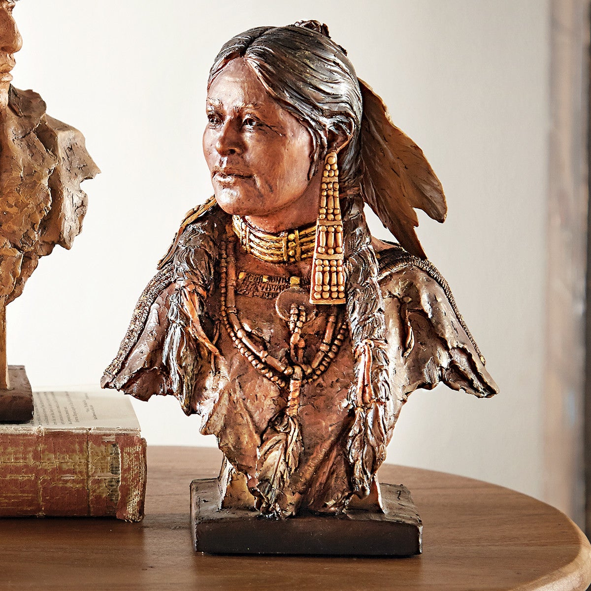 Native American Woman Sculpture | Lone Star Western Decor