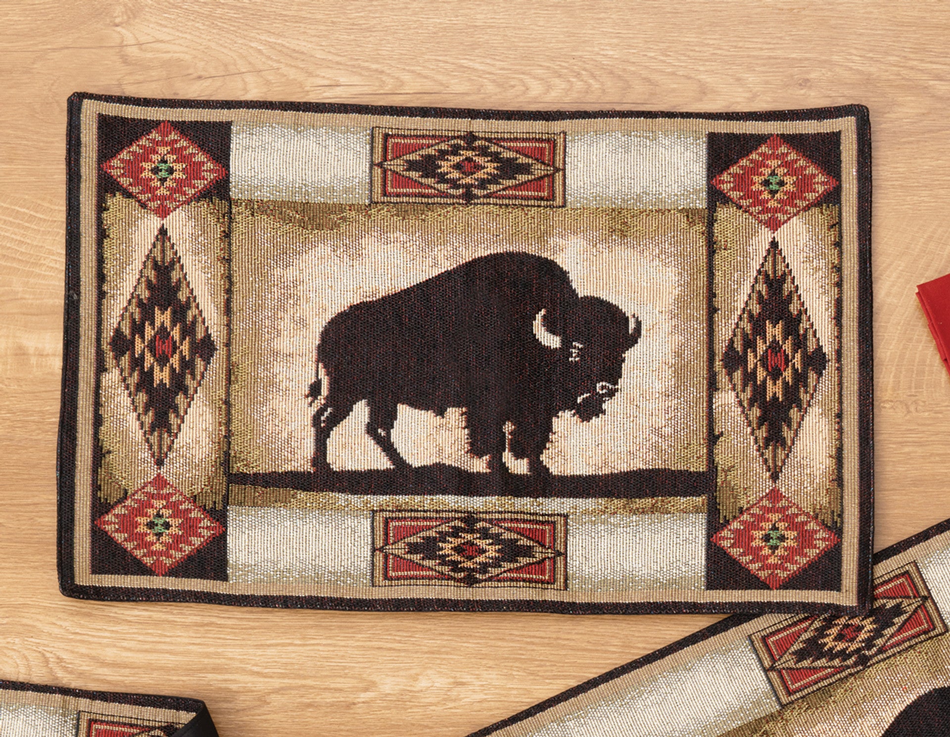 Native Bison Table Linens | Lone Star Western Decor