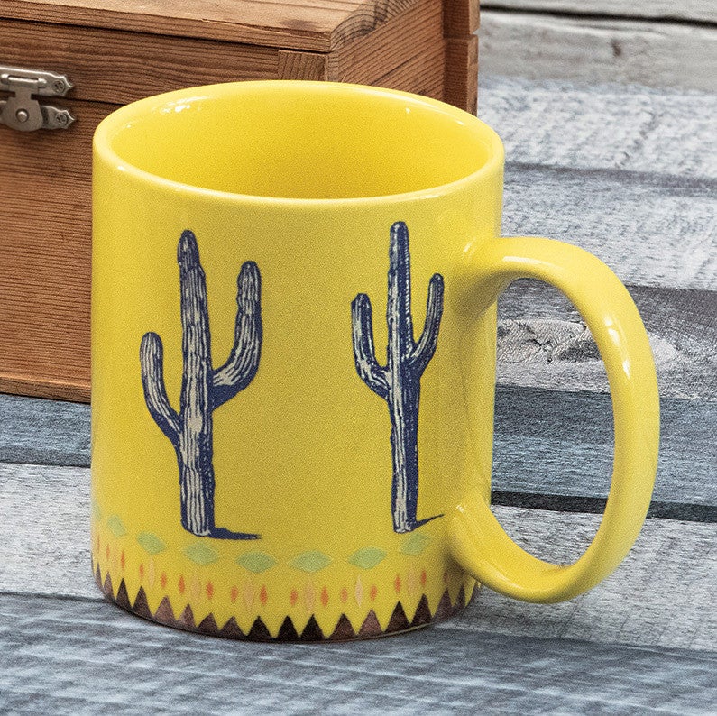 Sunshine Cactus Mugs - Set of 4 | Lone Star Western Decor