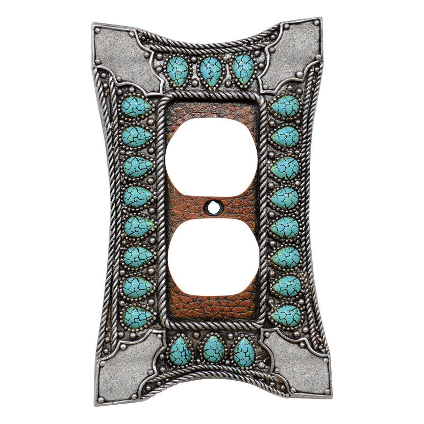 Western Switch Plate Covers: Tribal Turquoise Switch Covers