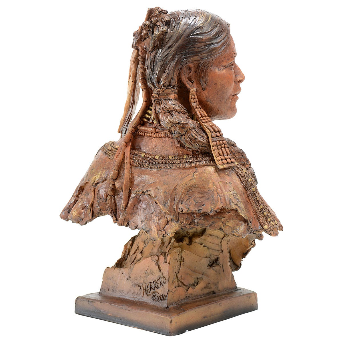 Native American Woman Sculpture | Lone Star Western Decor