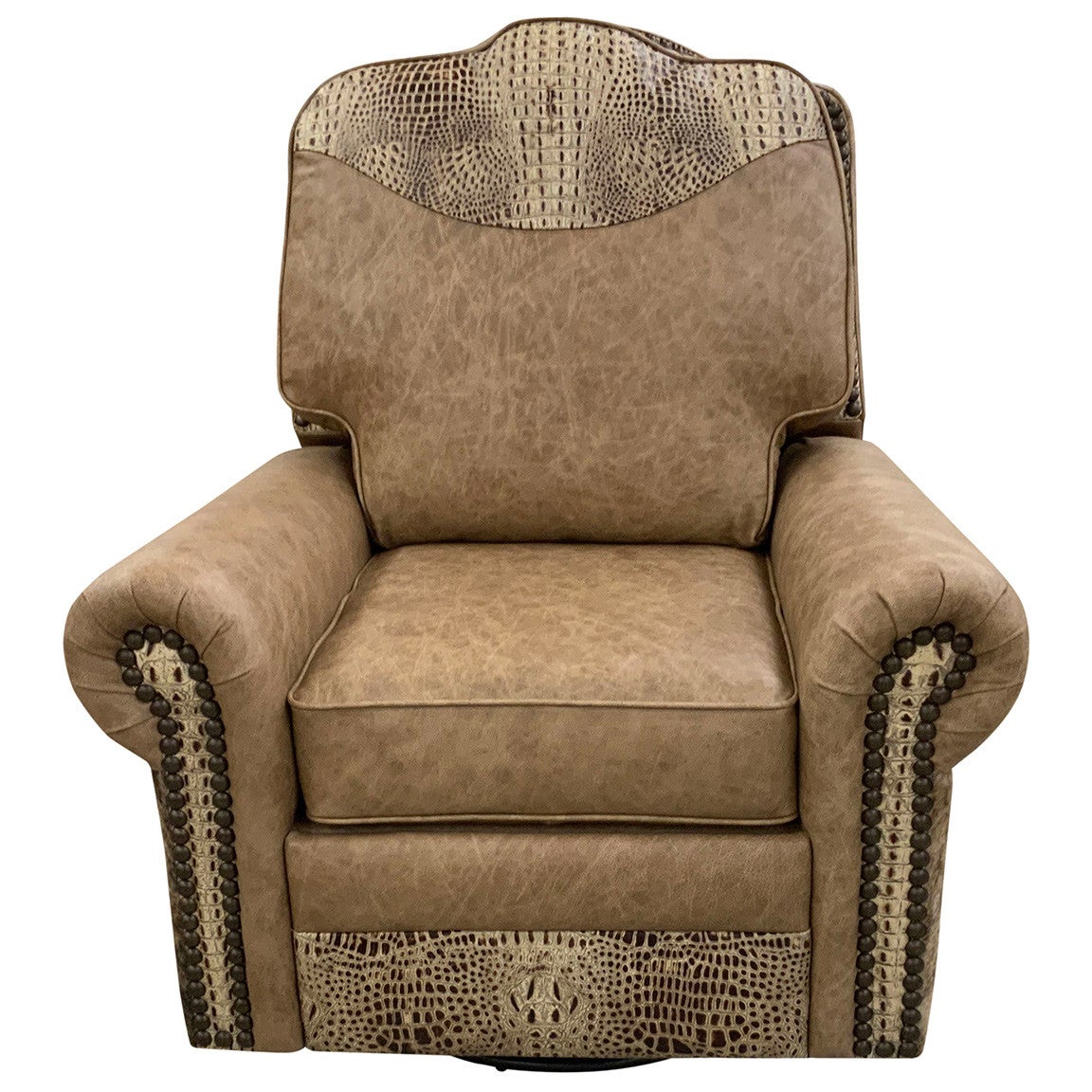 Gator Creek Swivel Glider Recliner | Lone Star Western Decor