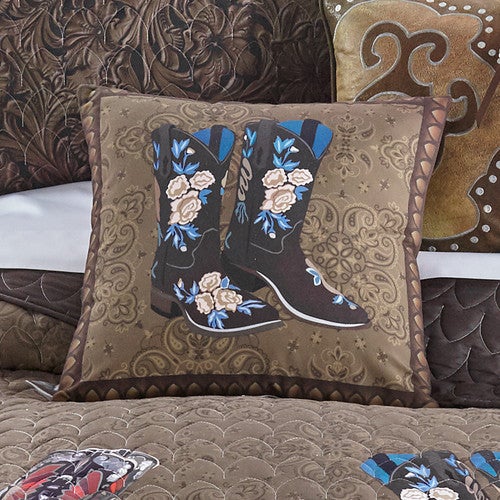 Boots & Spurs Accent Pillow | Lone Star Western Decor