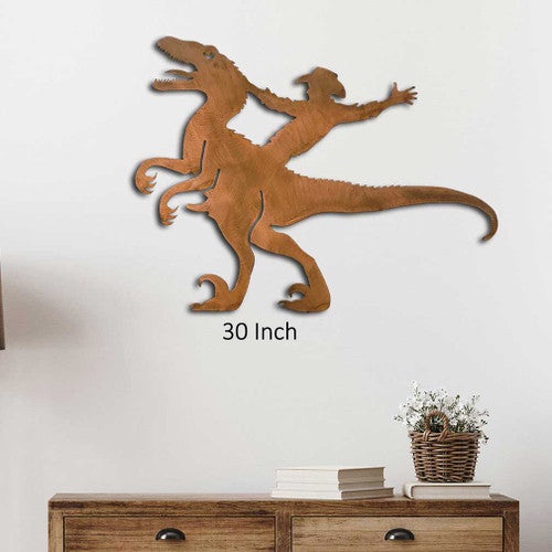 T-Rex Cowboy Cutout Wall Art | Lone Star Western Decor