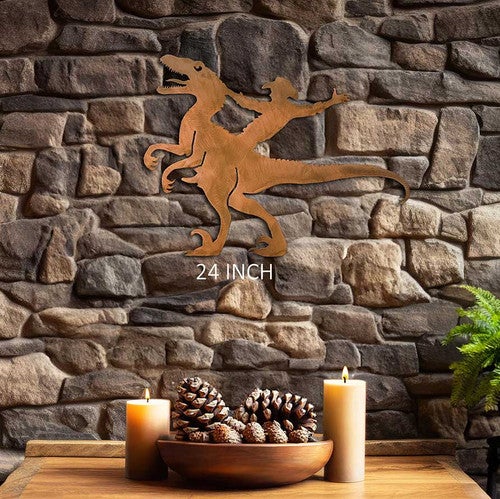 T-Rex Cowboy Cutout Wall Art | Lone Star Western Decor