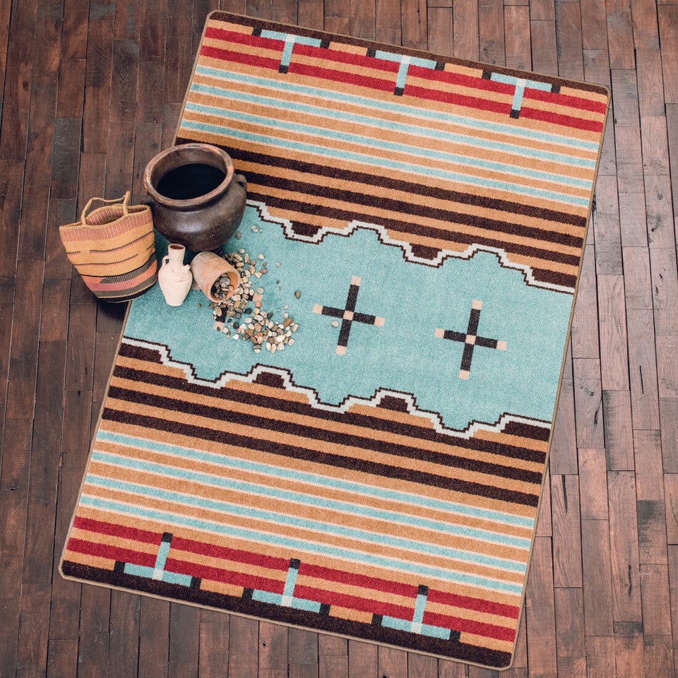 Southwestern Rugs | Big Chief Turquoise Rug Collection | Lone Star ...