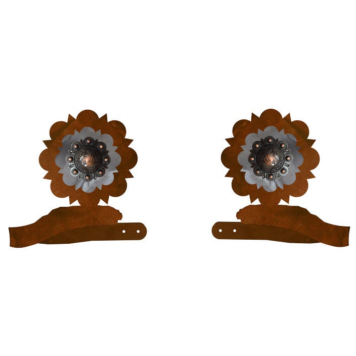 Round Copper Concho Tie Backs - Set of 2 | Lone Star Western Decor