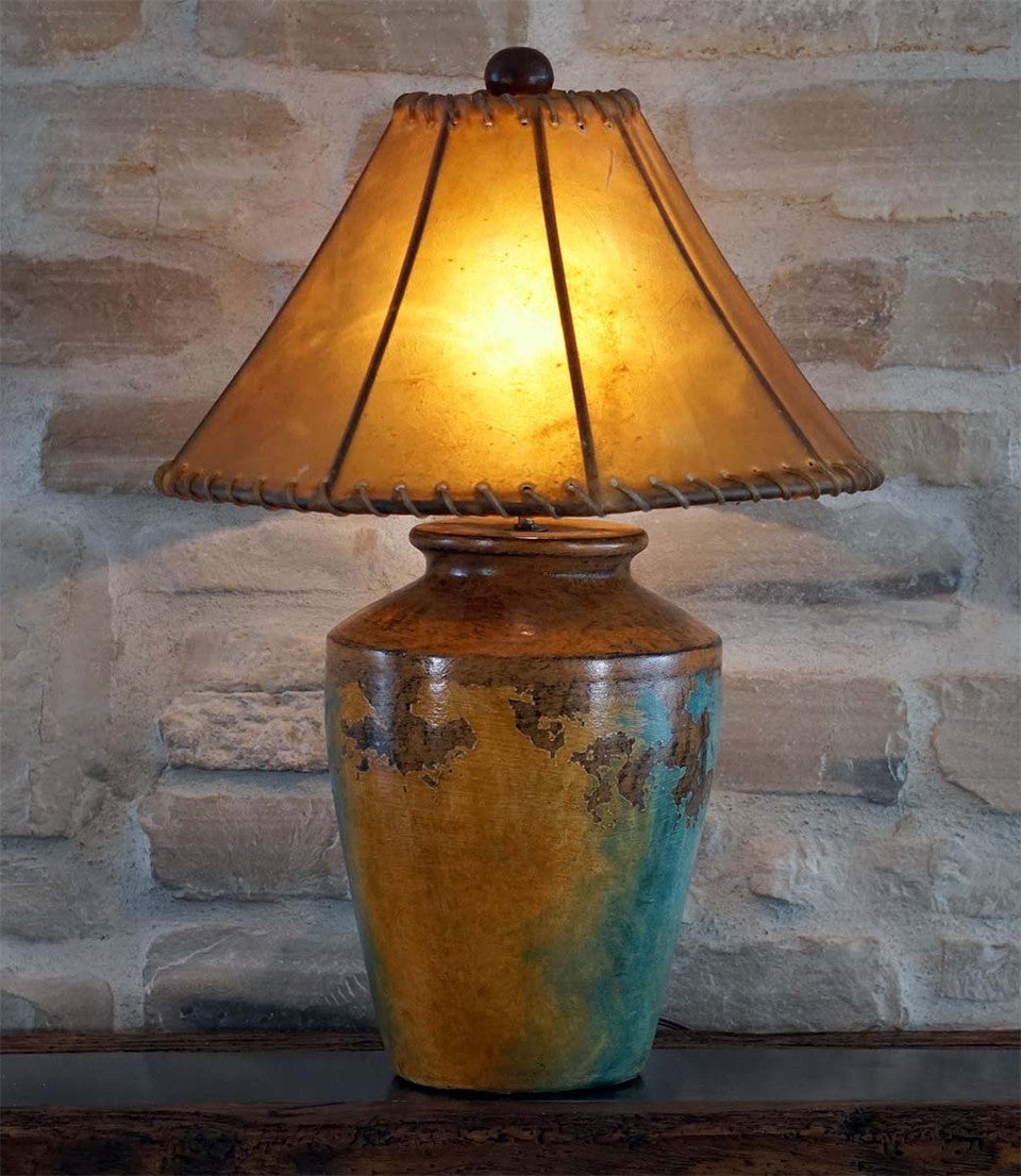 Clay & Rawhide Lamp | Lone Star Western Decor