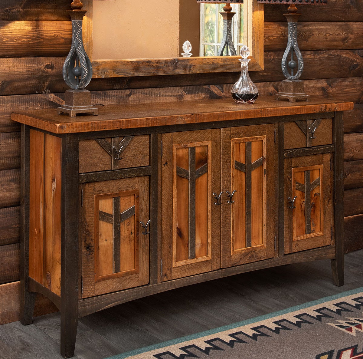 rustic sideboard cabinet