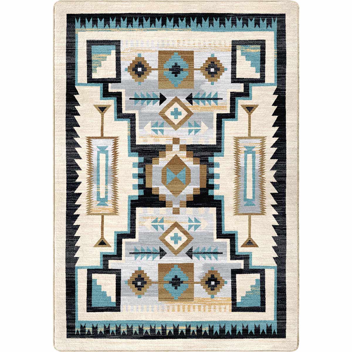 turquoise pattern rug